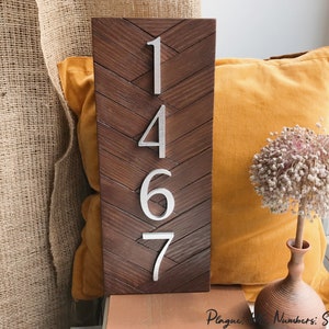 Framed House Numbers Sign Horizontal Number Vertical Square - Etsy