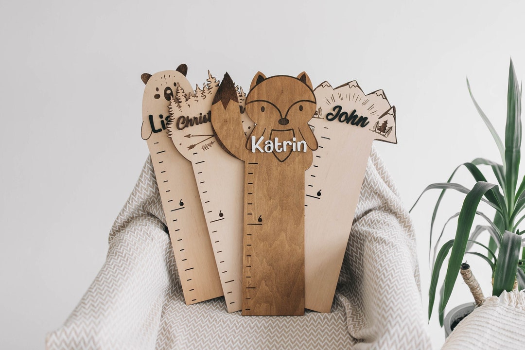 Wooden Woodland Growth Chart: Personalized Nursery Decor - Etsy