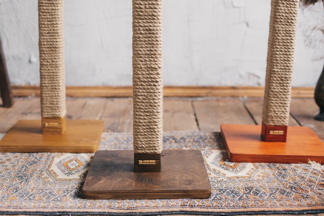 Handmade Cat Scratching Post: Personalized Sisal Cat Toy - Etsy