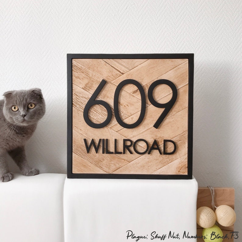 Square House Address Sign Horizontal or Vertical Shapes With - Etsy
