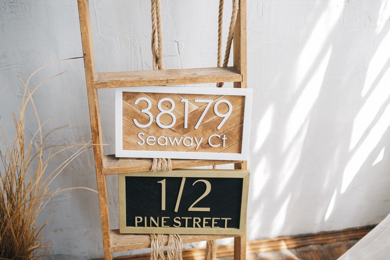 House Number House Sign Horizontal Vertical Outhouse Sign - Etsy