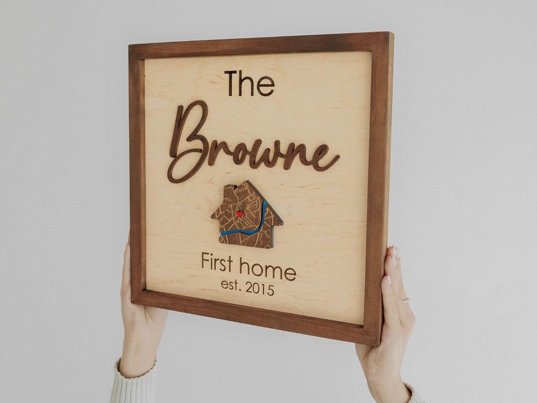 Our First Home Gift Map, Home Decor, New Home Gift, Housewarming Gift ...