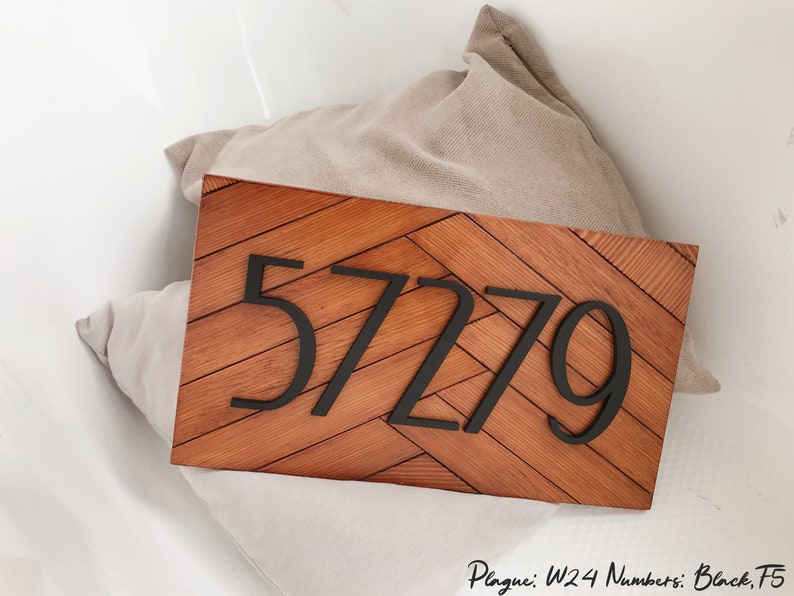 House numbers sign horizontal address Number Plaque | Etsy