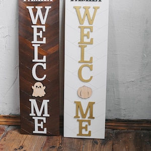 Personalized Welcome Interchangeable Entry Sign for Front Porch - Etsy
