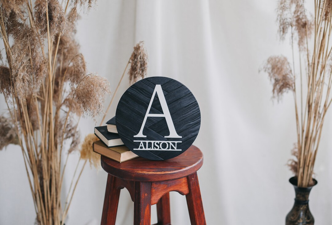 Custom Family Name Wood Sign: Monogram Last Name Plaque - Etsy