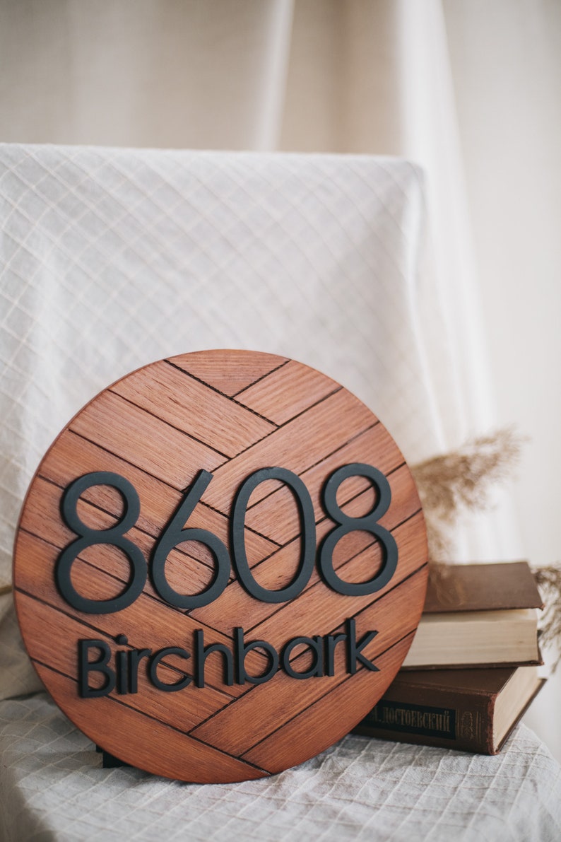 Front Door Signcustom Address Sign House Numbers Sign Round - Etsy