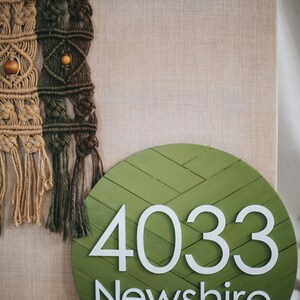 Front Door Signcustom Address Sign House Numbers Sign Round - Etsy