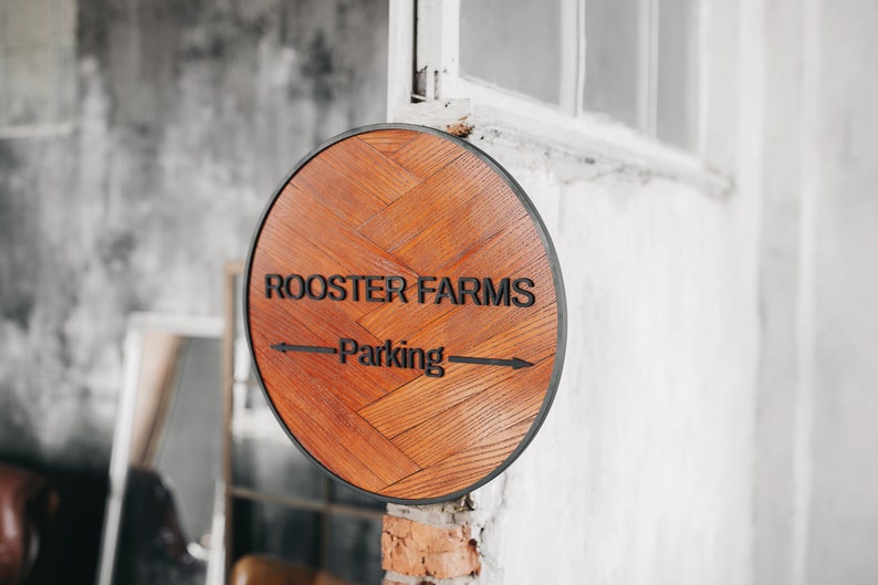 Modern Round House Sign House Number Plaques 10 12 16 - Etsy