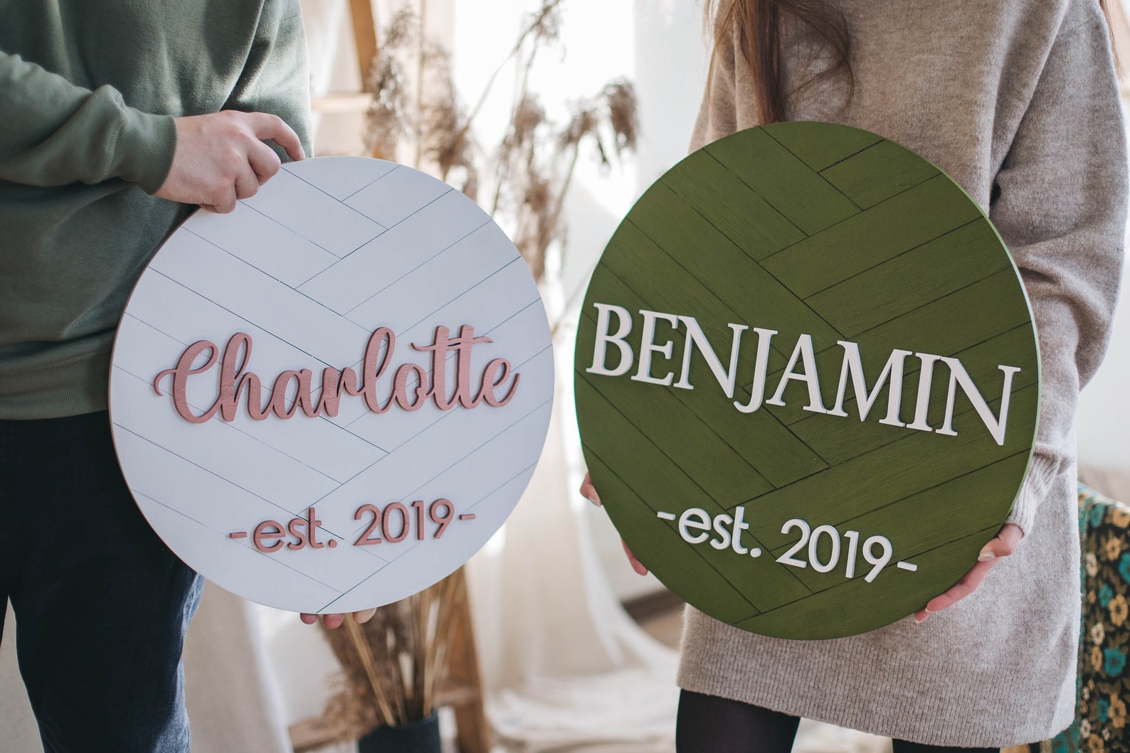 Welcome Sign for White Door Wooden Circle Welcome Sign Above - Etsy