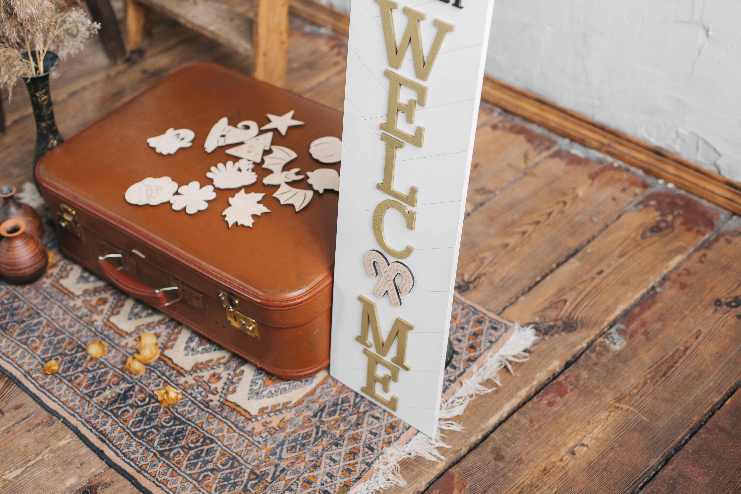 Personalized Welcome Interchangeable Entry Sign for Front Porch - Etsy