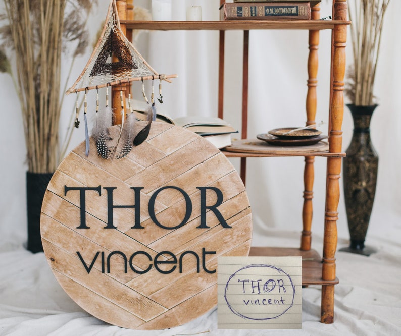 Welcome Sign for White Door Wooden Circle Welcome Sign Above - Etsy