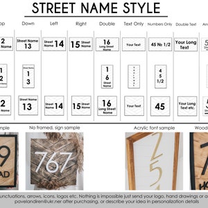 Square House Address Sign Horizontal or Vertical Shapes With - Etsy