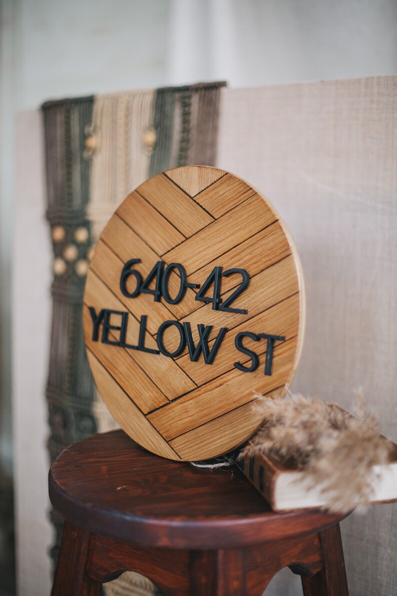 Front Door Signcustom Address Sign House Numbers Sign Round - Etsy