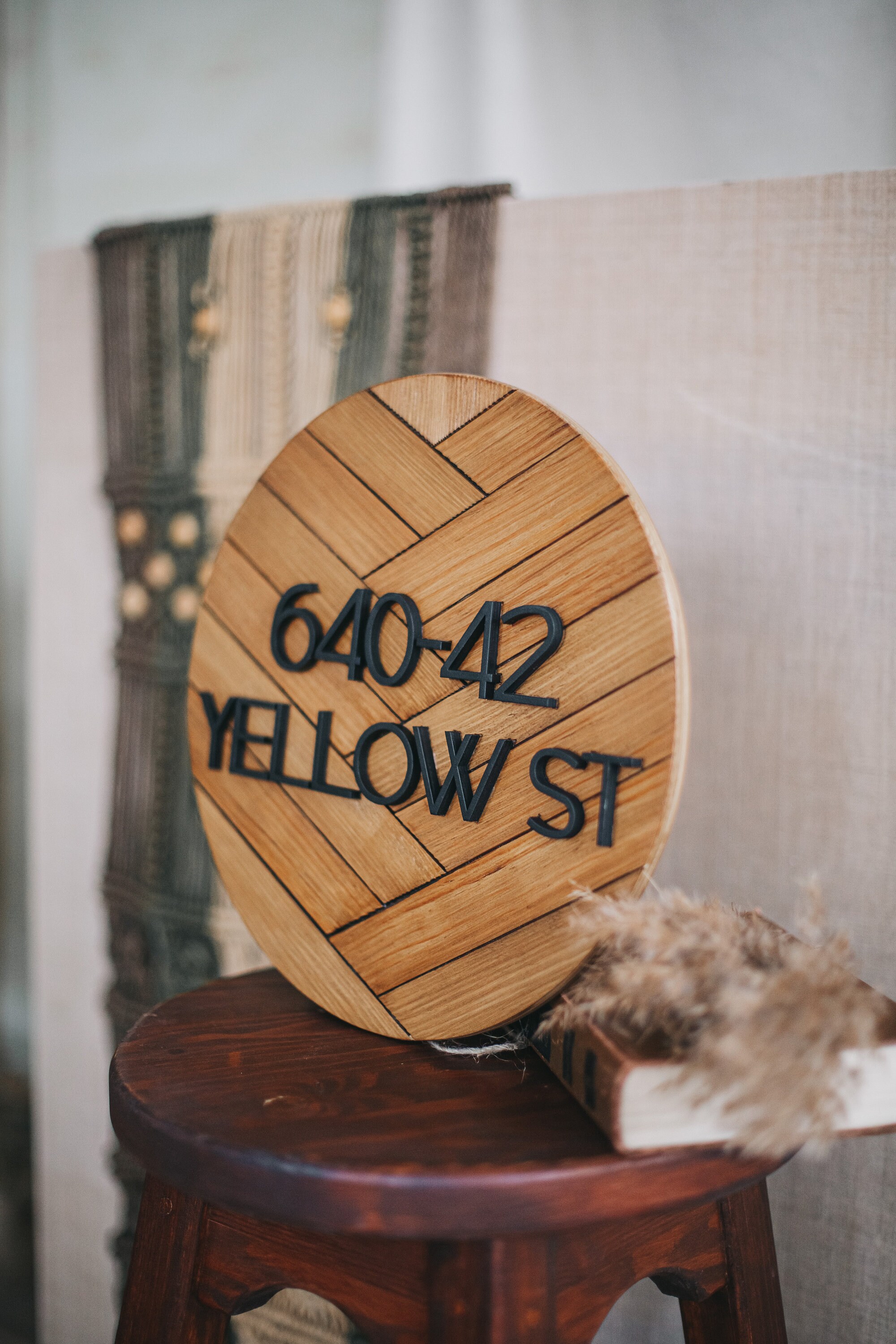 Front Door Signcustom Address Sign House Numbers Sign Round | Etsy