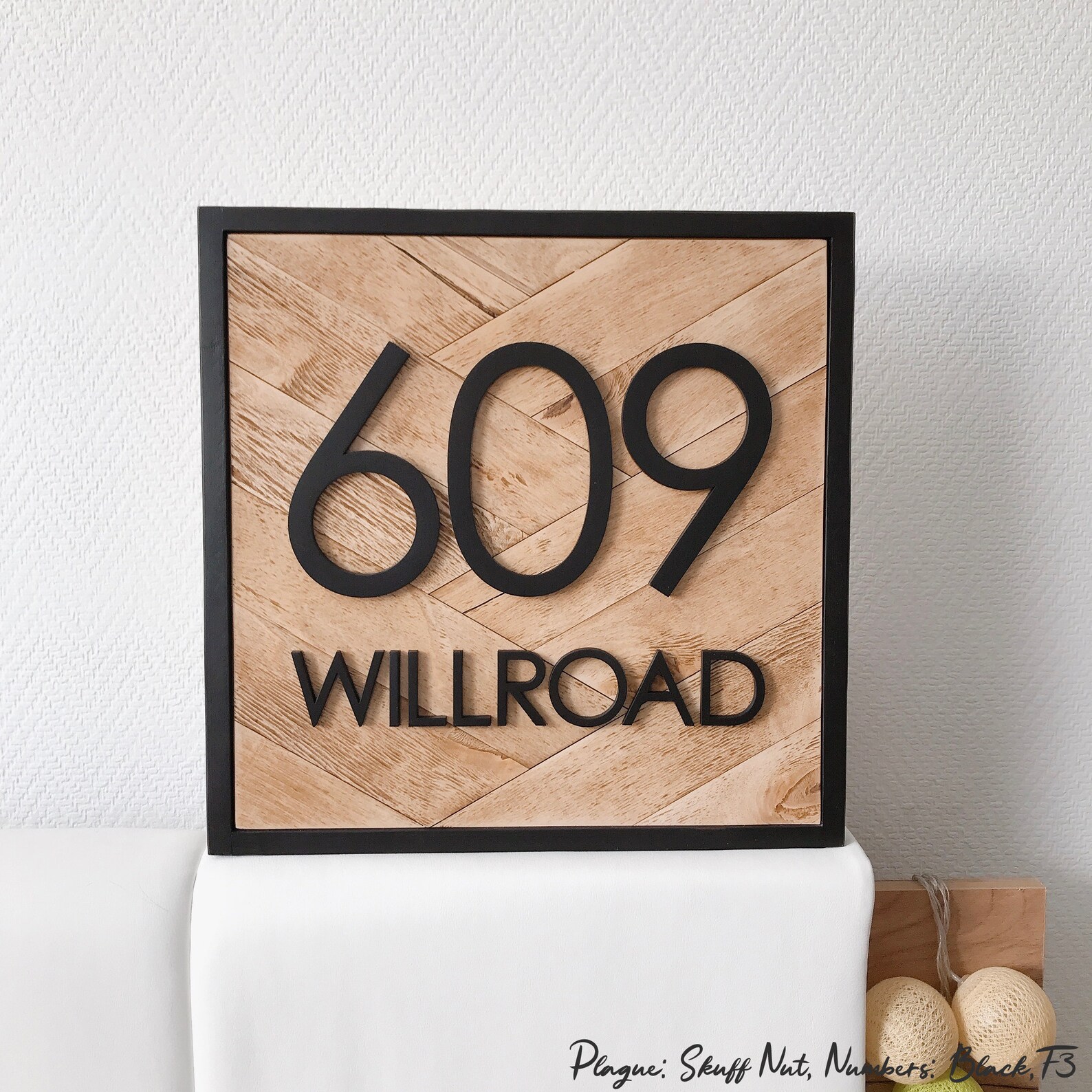 Blue Address SignNumber Plaque Modern Address Numbers 10 | Etsy