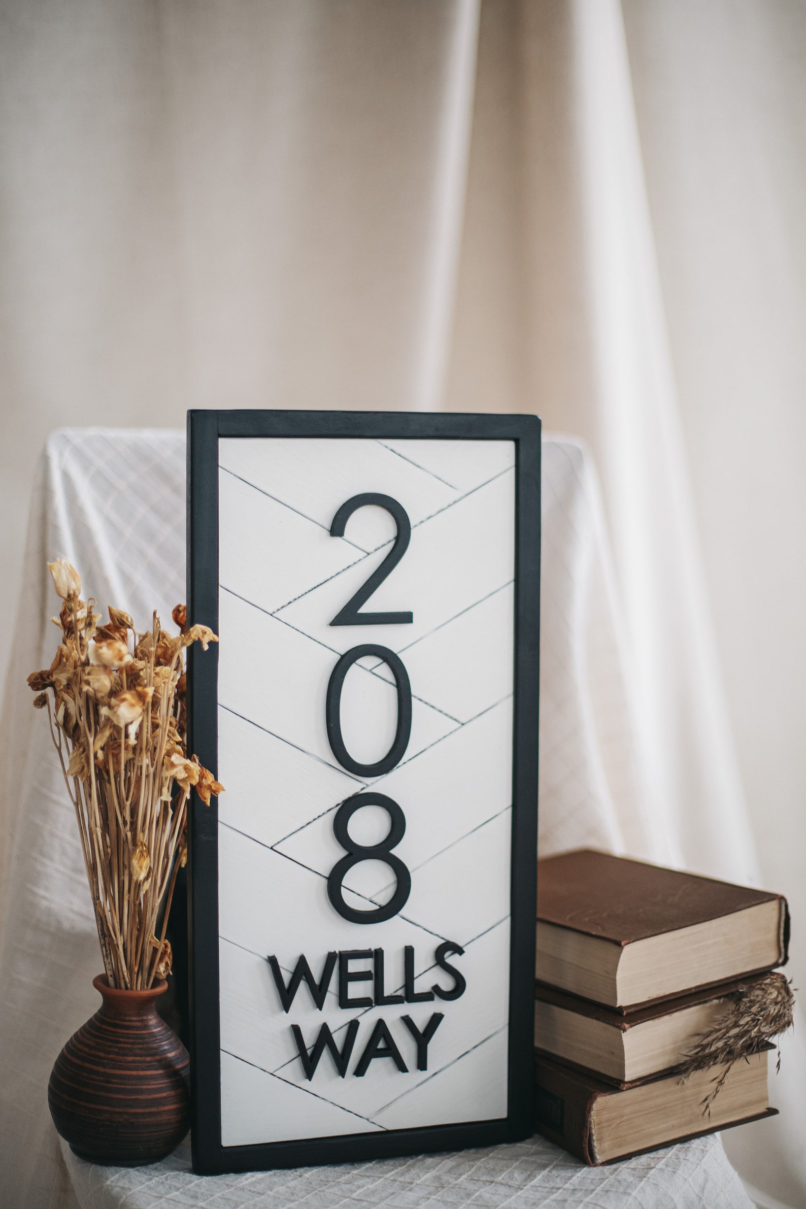 Square House Address Sign, Horizontal or Vertical Shapes With Street or ...