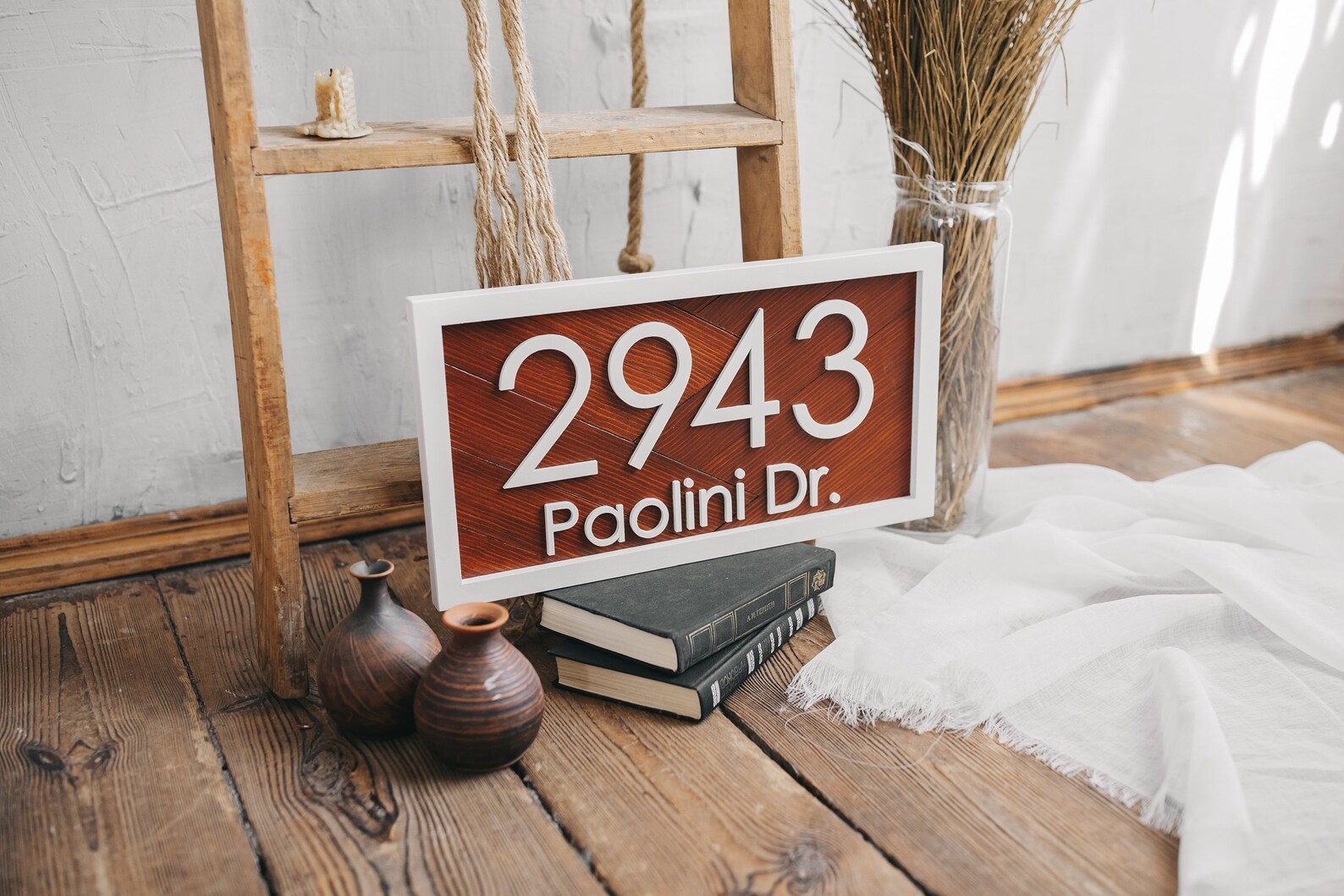 Framed Address Signaddress Plaque Modern House Numbers - Etsy