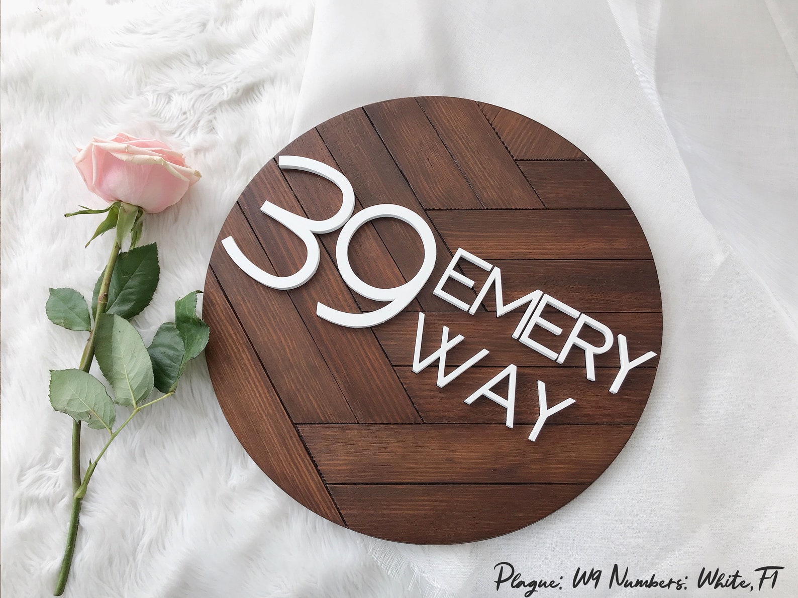 Front Door Signcustom Address Sign House Numbers Sign Round - Etsy