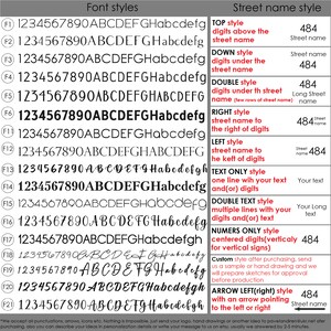 Square House Address Sign, Horizontal or Vertical Shapes With Street or ...