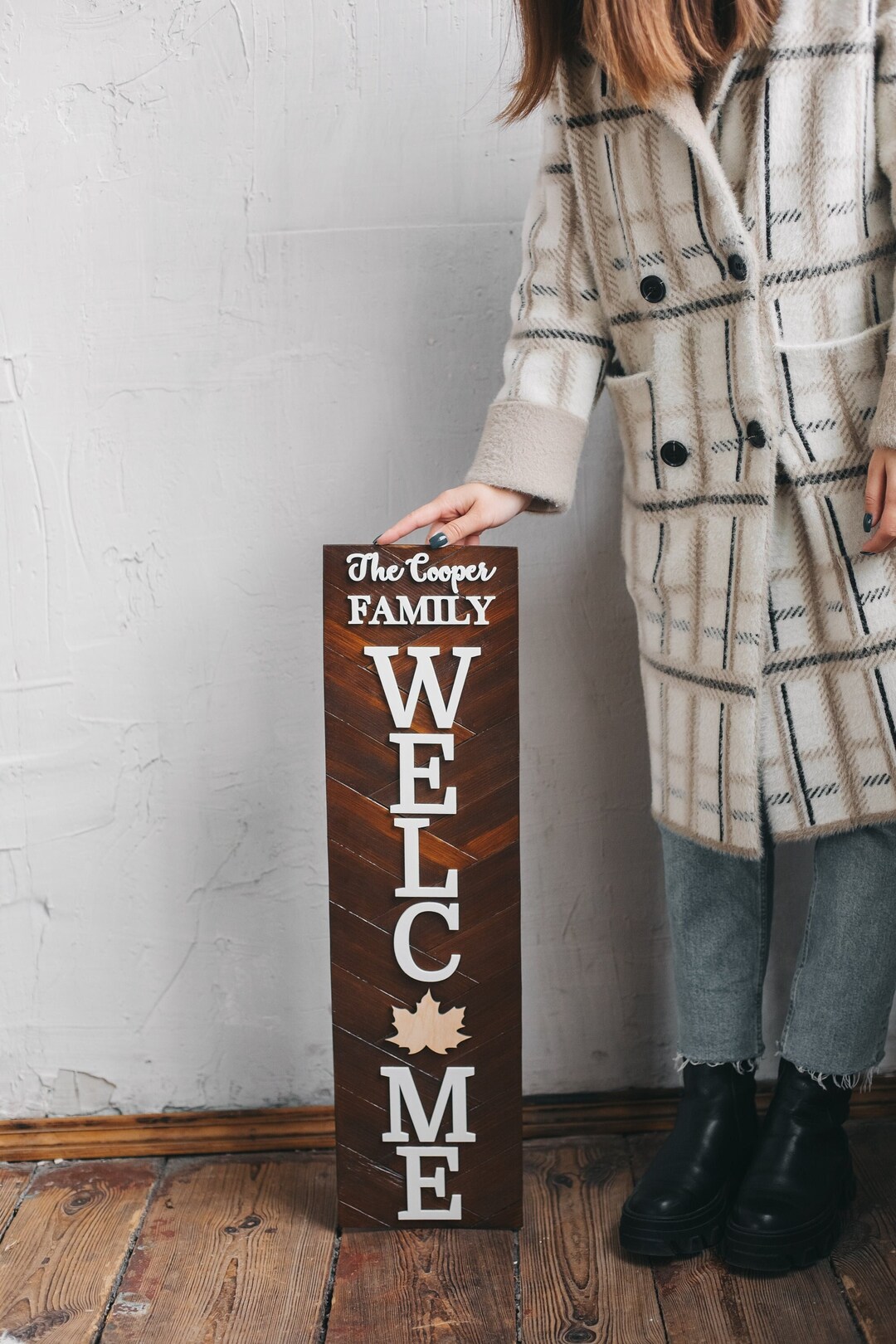 Personalized Entryway Sign Welcome Sign, Interchangeable Welcome Sign ...