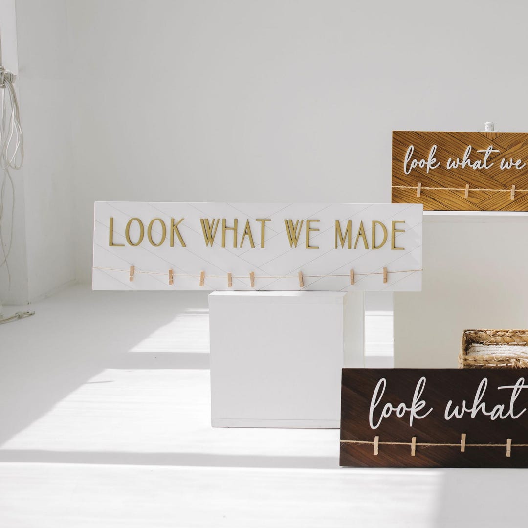 Custom "look What I Made" Herringbone Sign: Nursery Decor - Etsy