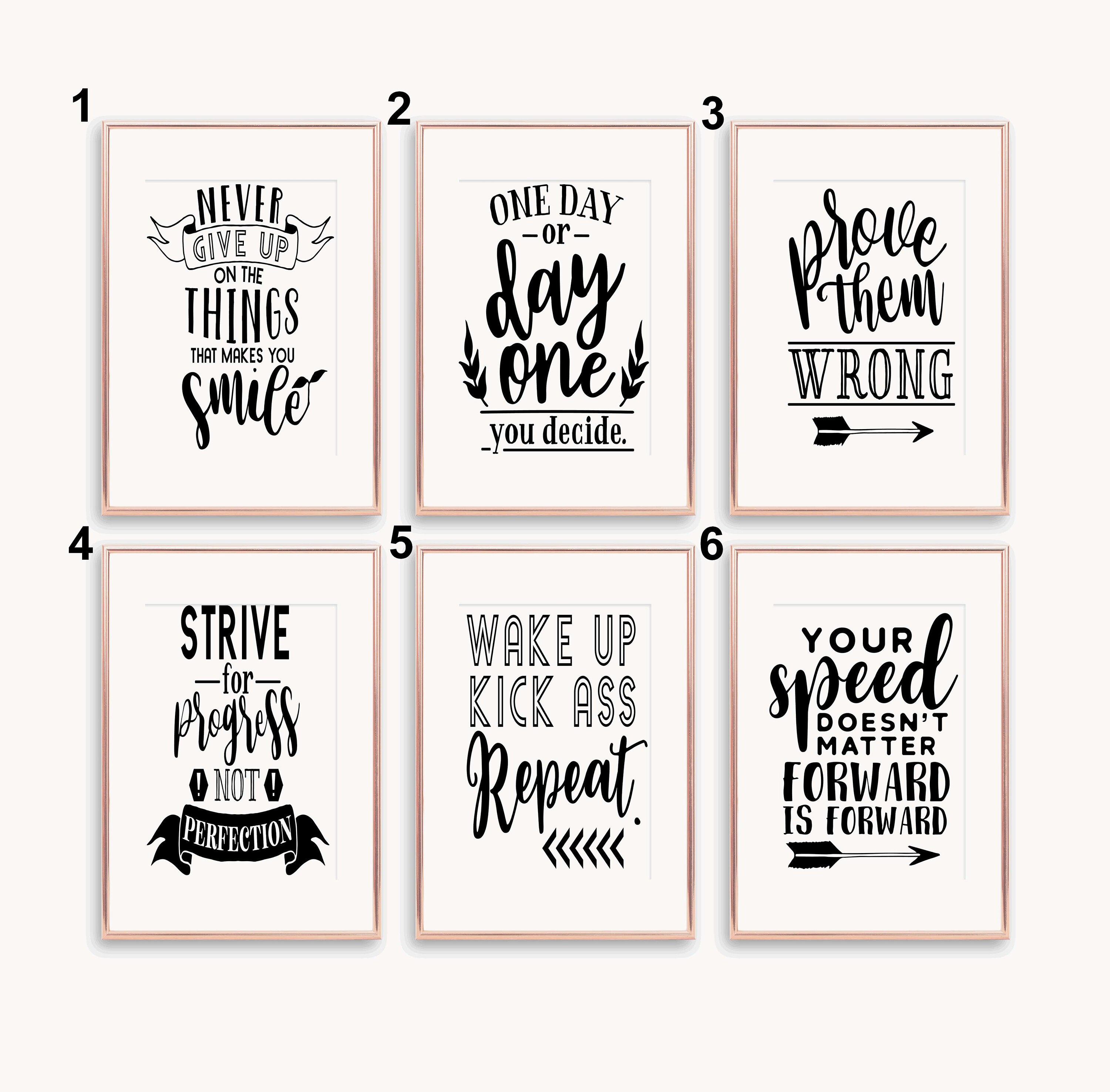 Inspirational & Motivational Quotes A5 A4 A3 Prints | Etsy