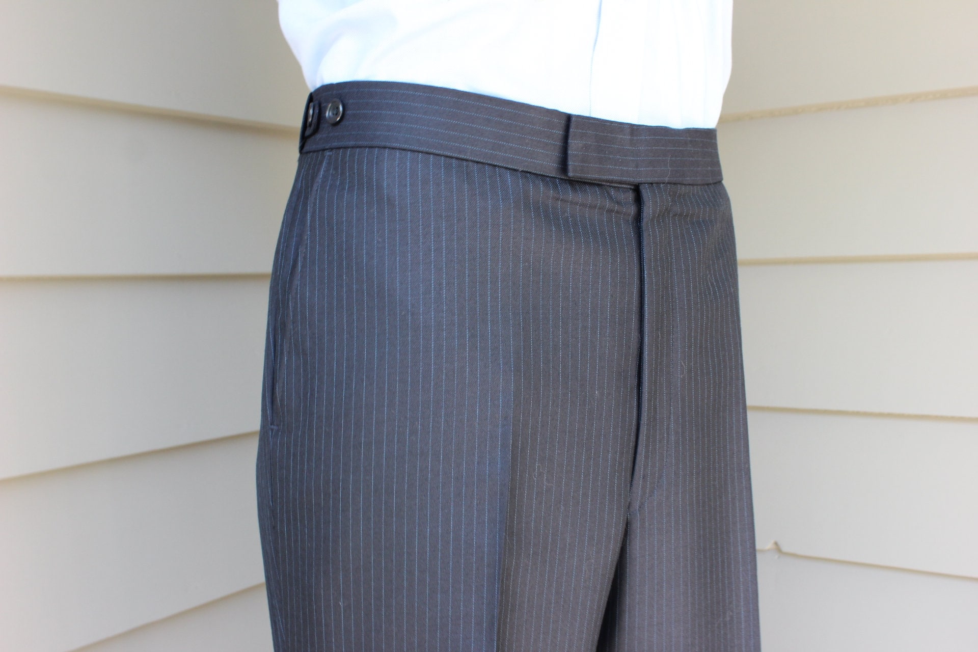 Newer Vintage alexandre / Savile Row Men's Double Breasted Suit. Navy W ...