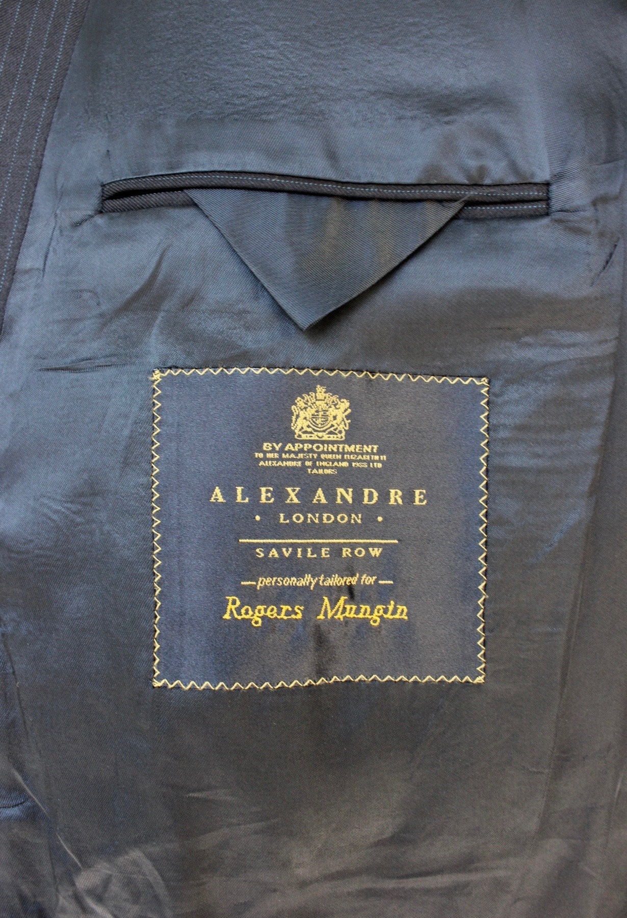 Newer Vintage alexandre / Savile Row Men's Double Breasted Suit. Navy W ...