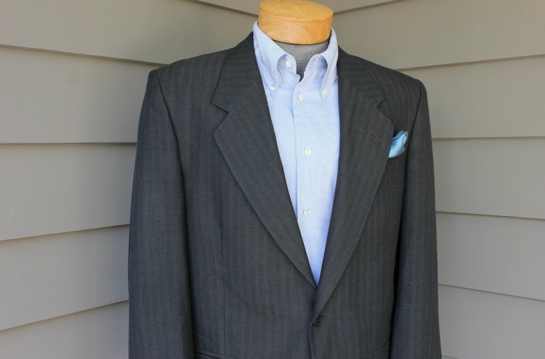 Vintage 80's -90's -ted Lapidus- Men's Suit or Sportcoat. Olive / Black ...