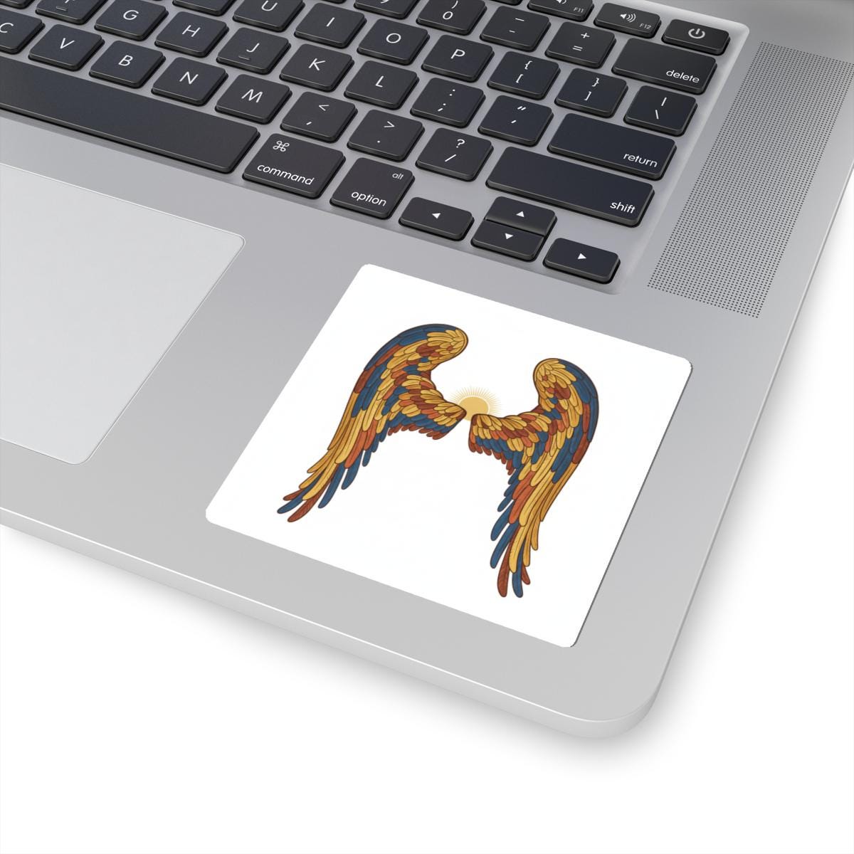 Gold and Teal Angel Wings Sticker | Kiss-cut Sticker - Etsy