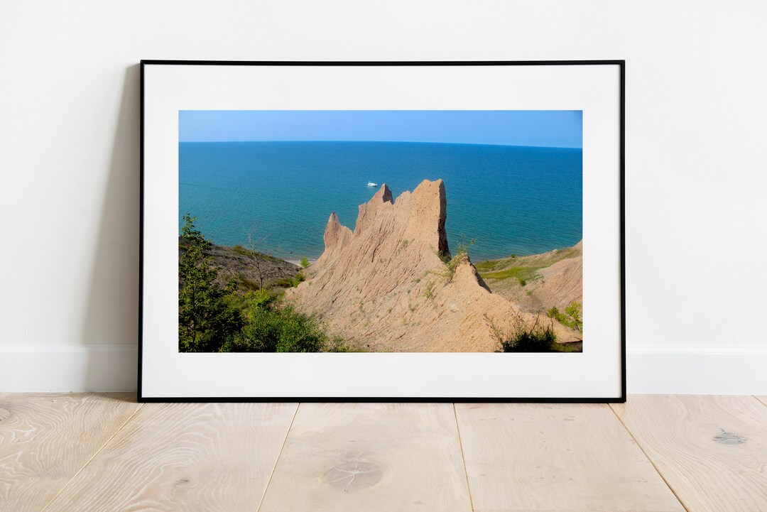 Earthen Spire Canvas Print, Lake Ontario Shore Photography, Chimney ...