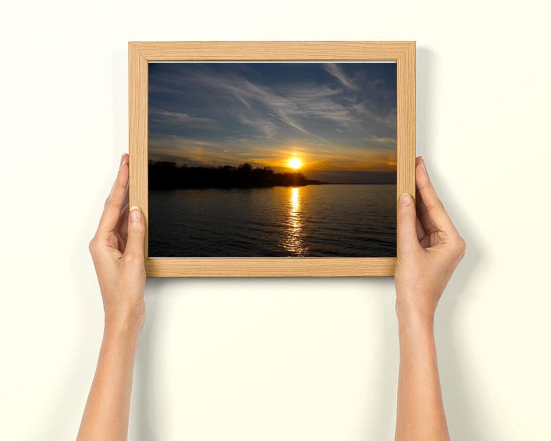 Webster Pier Sunset Photo, Dramatic Water Art, Coastal Ocean Print ...