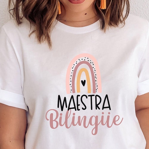 Maestra Shirt Spanish Teacher Shirt Bilingual Teacher T Etsy