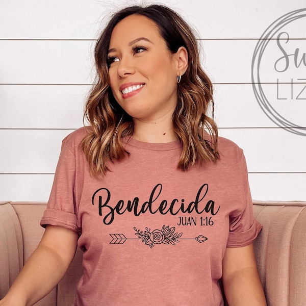 Bendecida Agradecida Svg Spanish Shirt - Etsy