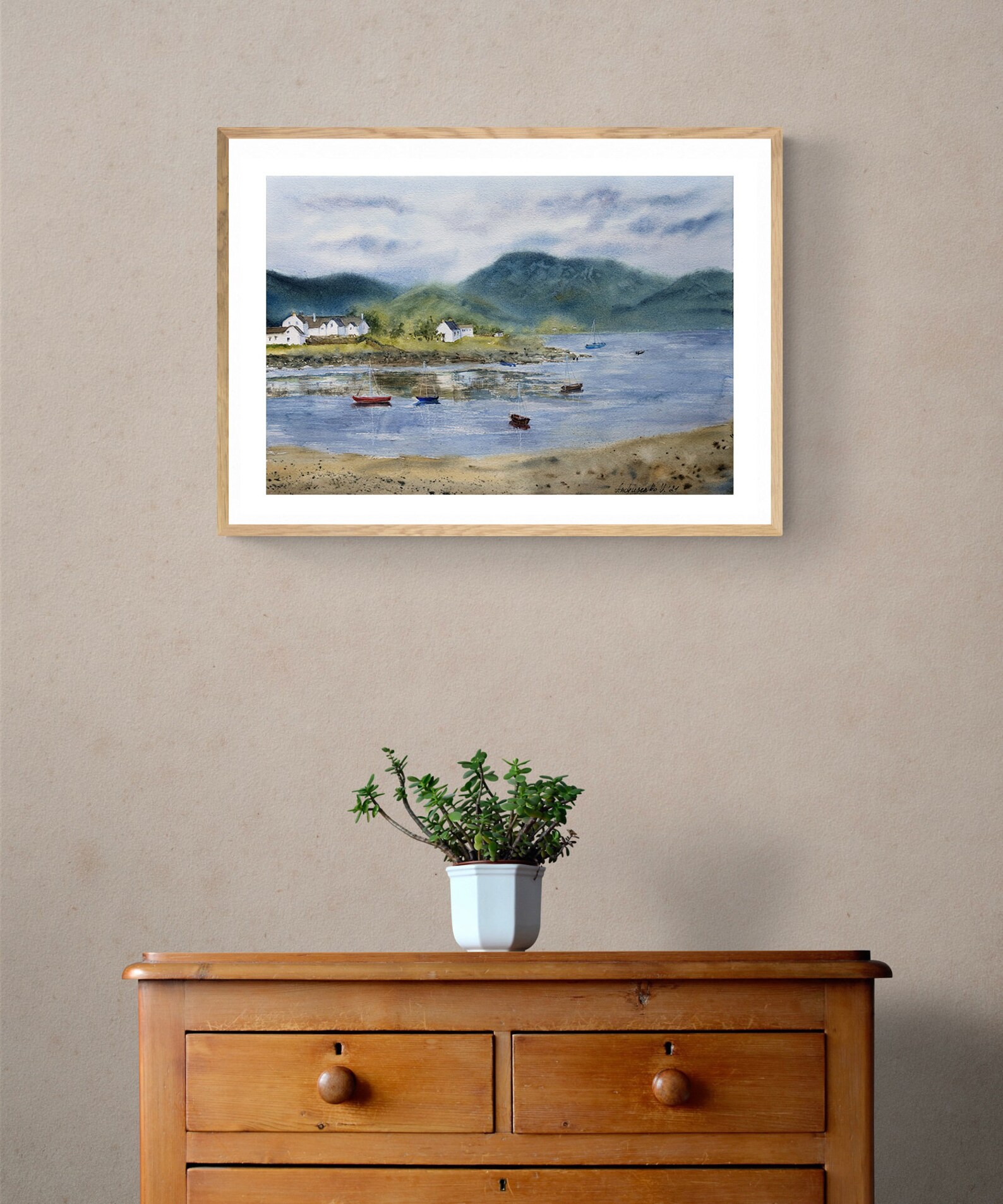 Scotland Landscape Art Digital Print Scottish Mountain Wall Art ...
