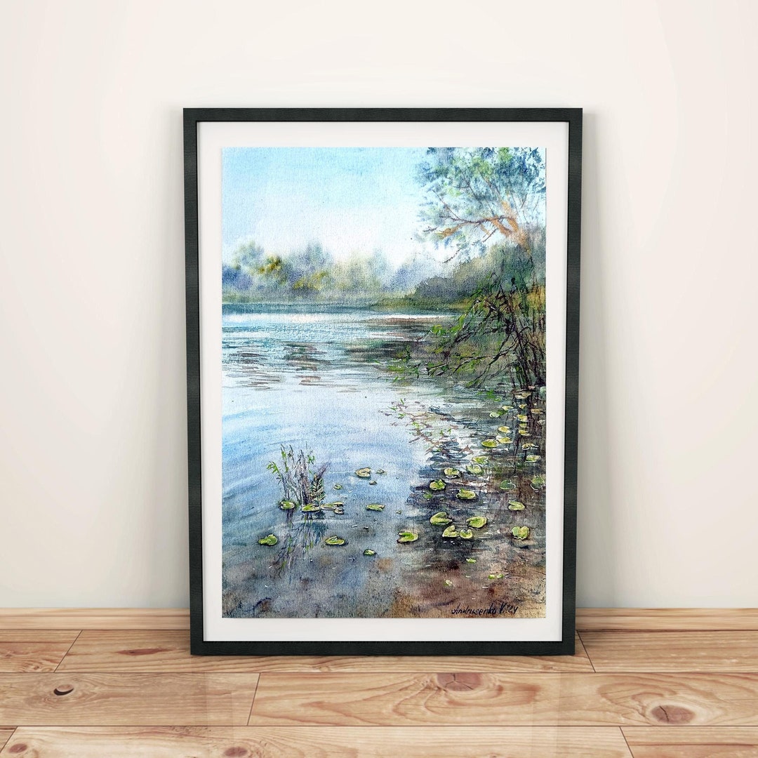 River Landscape Wall Art Prints Digital Download River Wall Art Digital ...