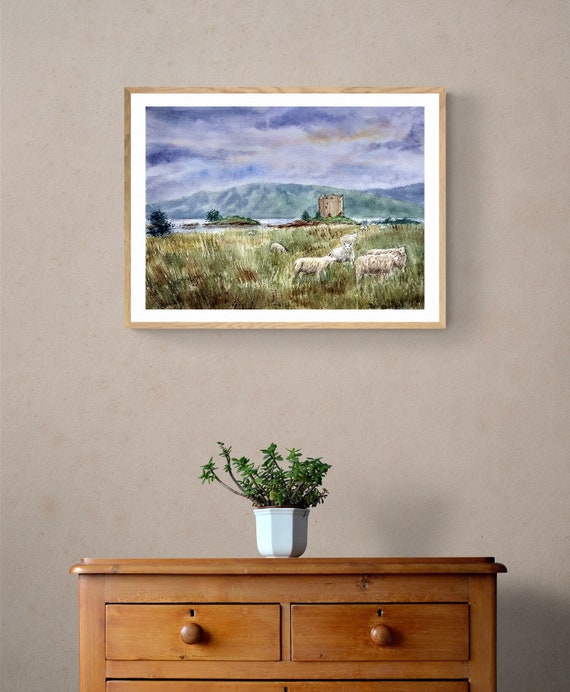 Scotland Castle Print Scottish Highlands Landscape Print | Etsy