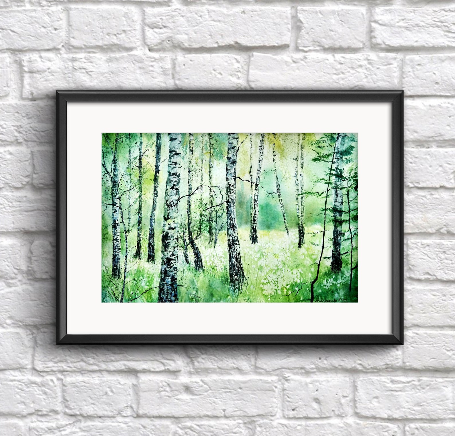 Birch Print Digital Download Birch Wall Art Downloadable Art | Etsy