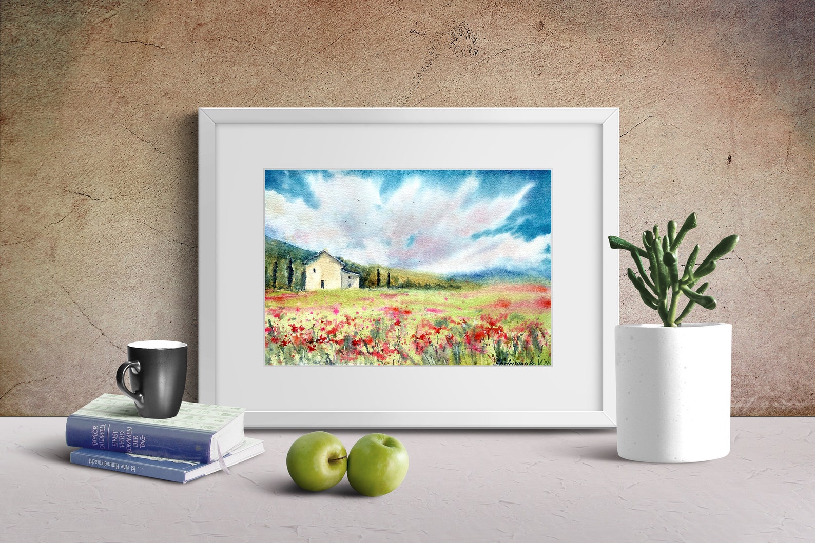 Poppy Art Print Digital Download Art Poppy Field Digital Print - Etsy