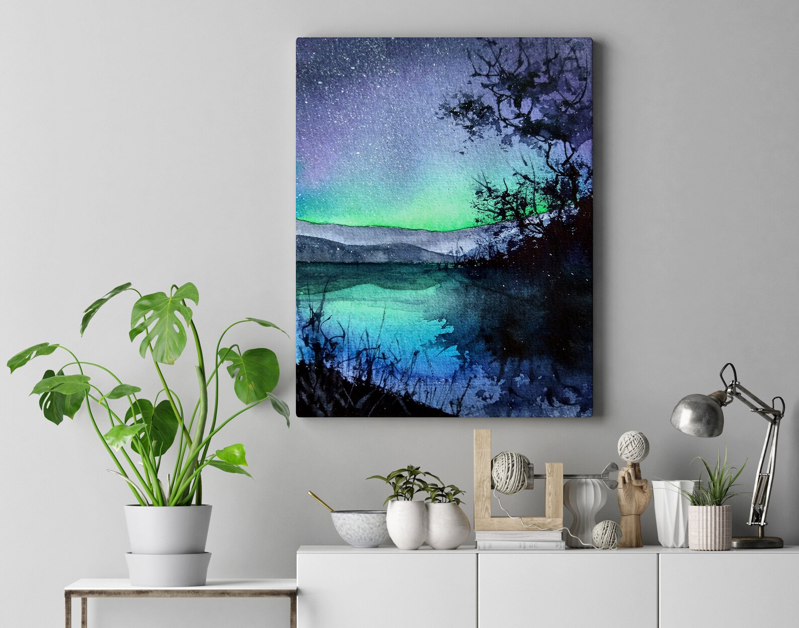 Aurora Printable Art Digital Download Northern Lights Art - Etsy