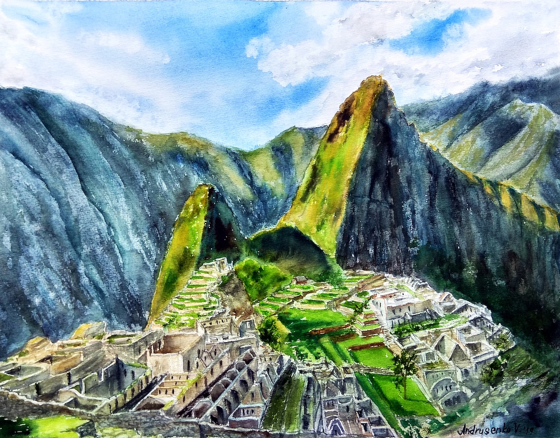 Machu Picchu wall art Downloadable Machu Picchu printable art | Etsy