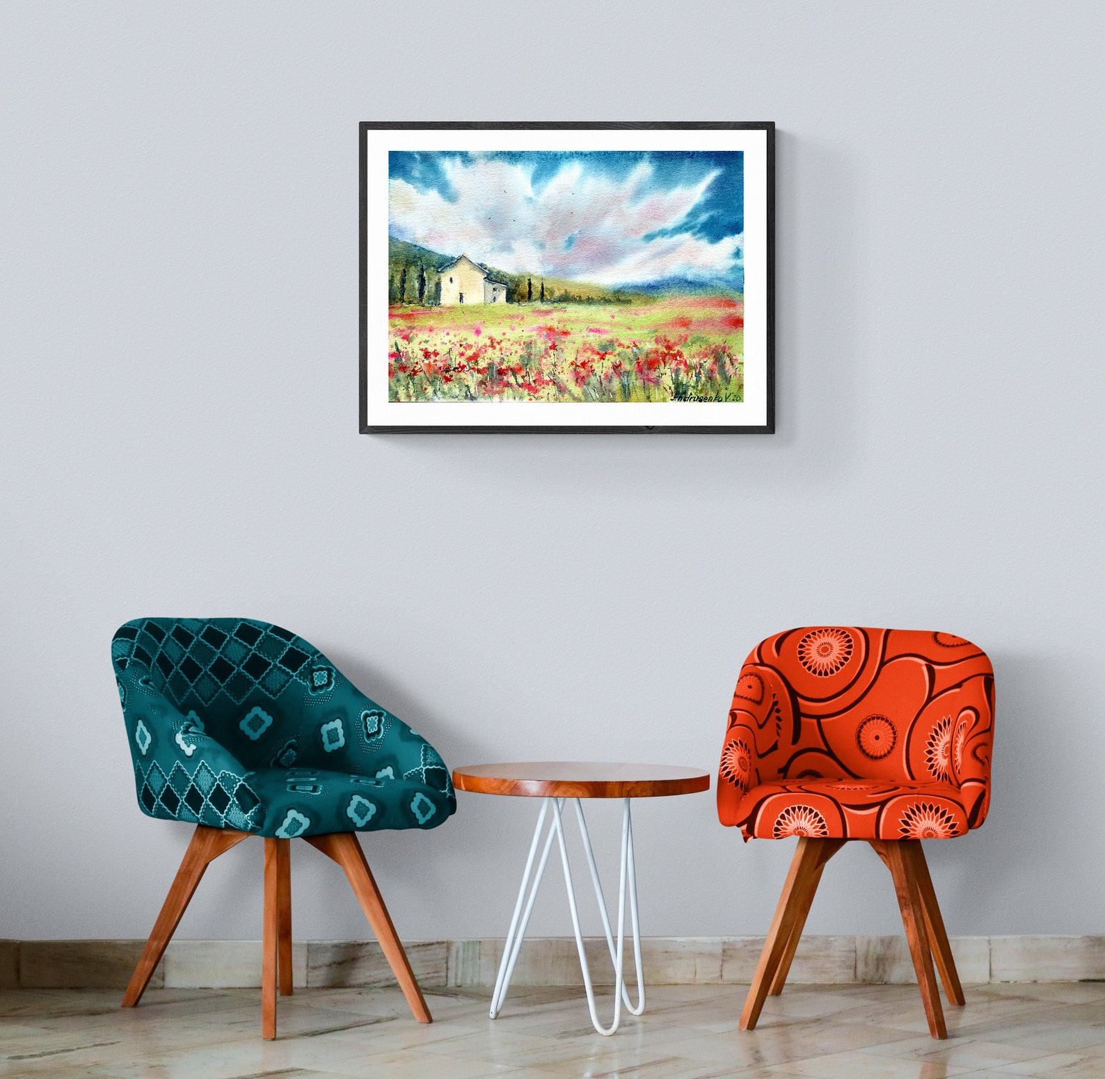 Poppy Art Print Digital Download Art Poppy Field Digital Print - Etsy
