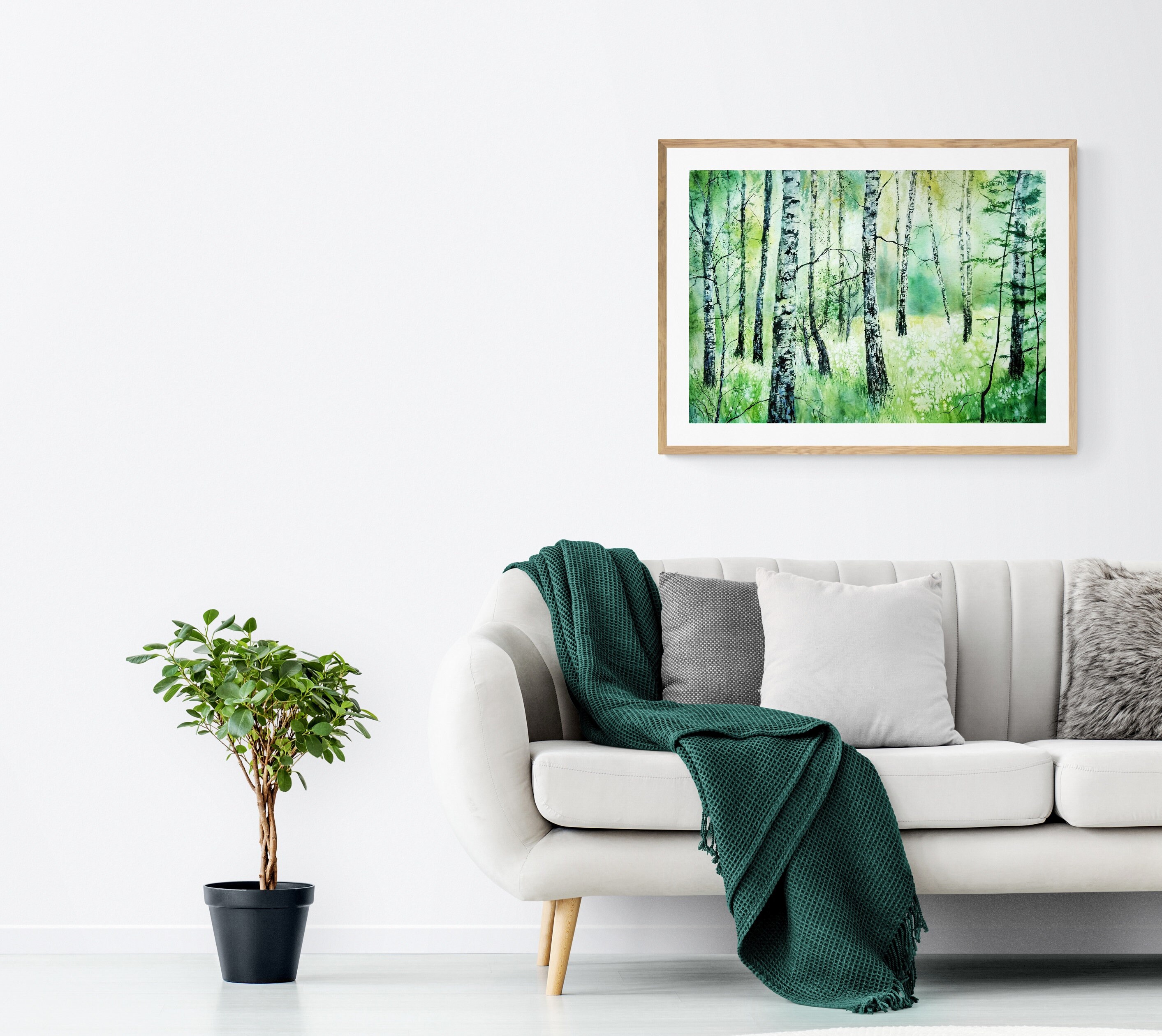 Birch Print Digital Download Birch Wall Art Downloadable Art - Etsy