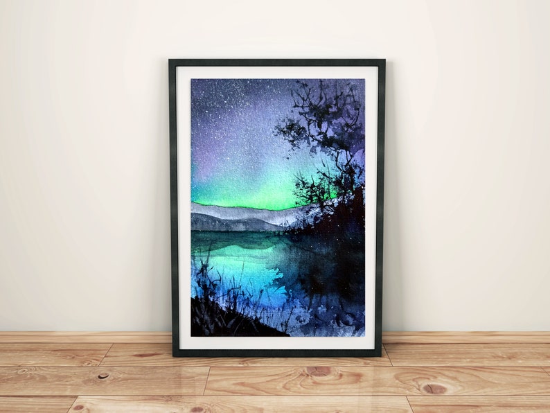 Aurora Printable Art Digital Download Northern Lights Art - Etsy