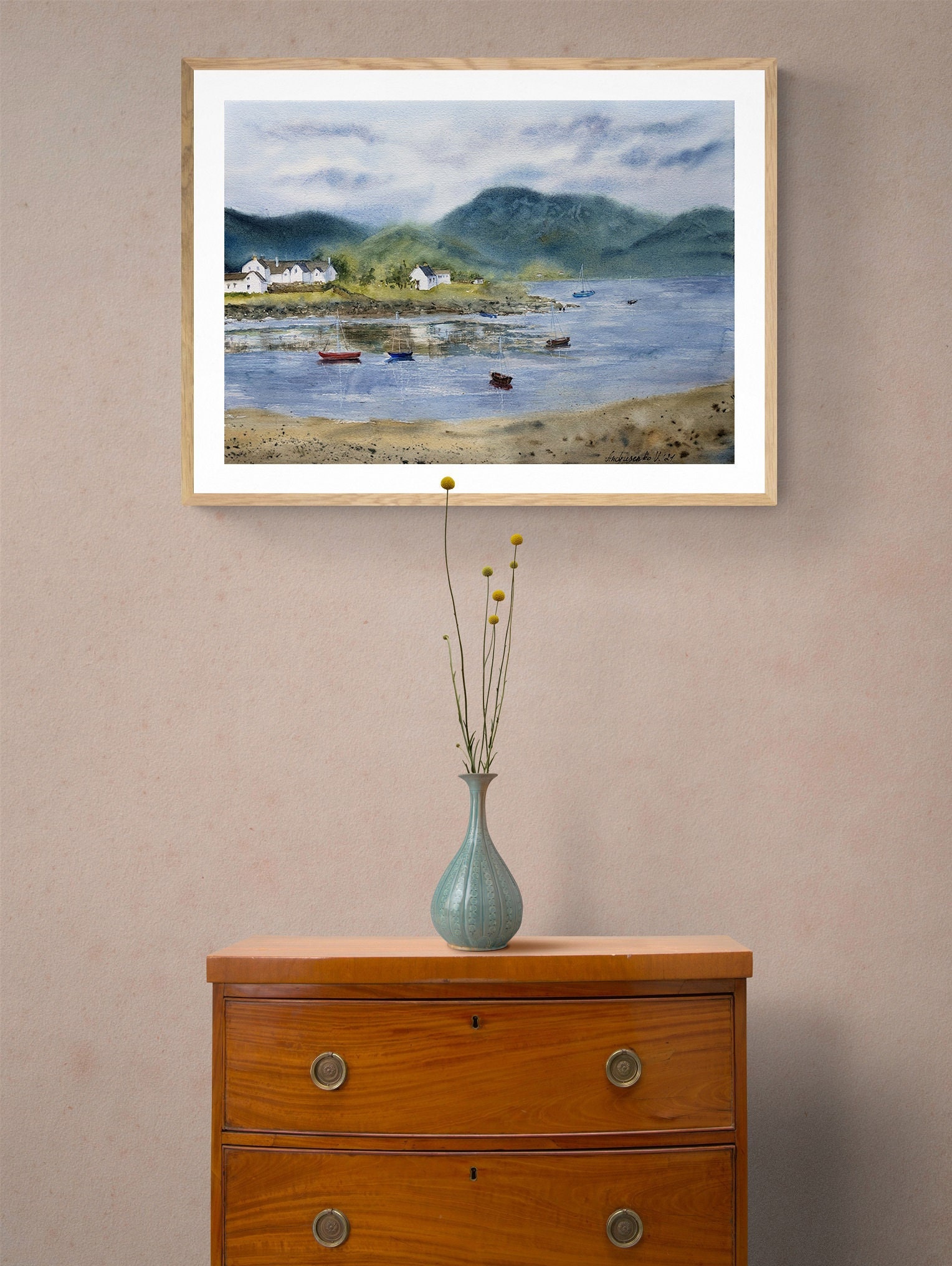 Scotland Landscape Art Digital Print Scottish Mountain Wall Art ...