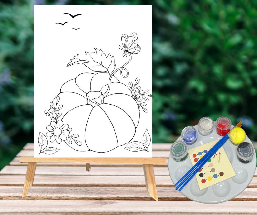 Fall Sip and Paint Kit for Adults, Craft Set, Adult Paint Party, Paint ...