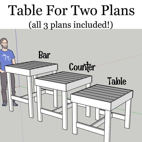 Table for Two Plans - Etsy