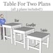 Table for Two Plans - Etsy
