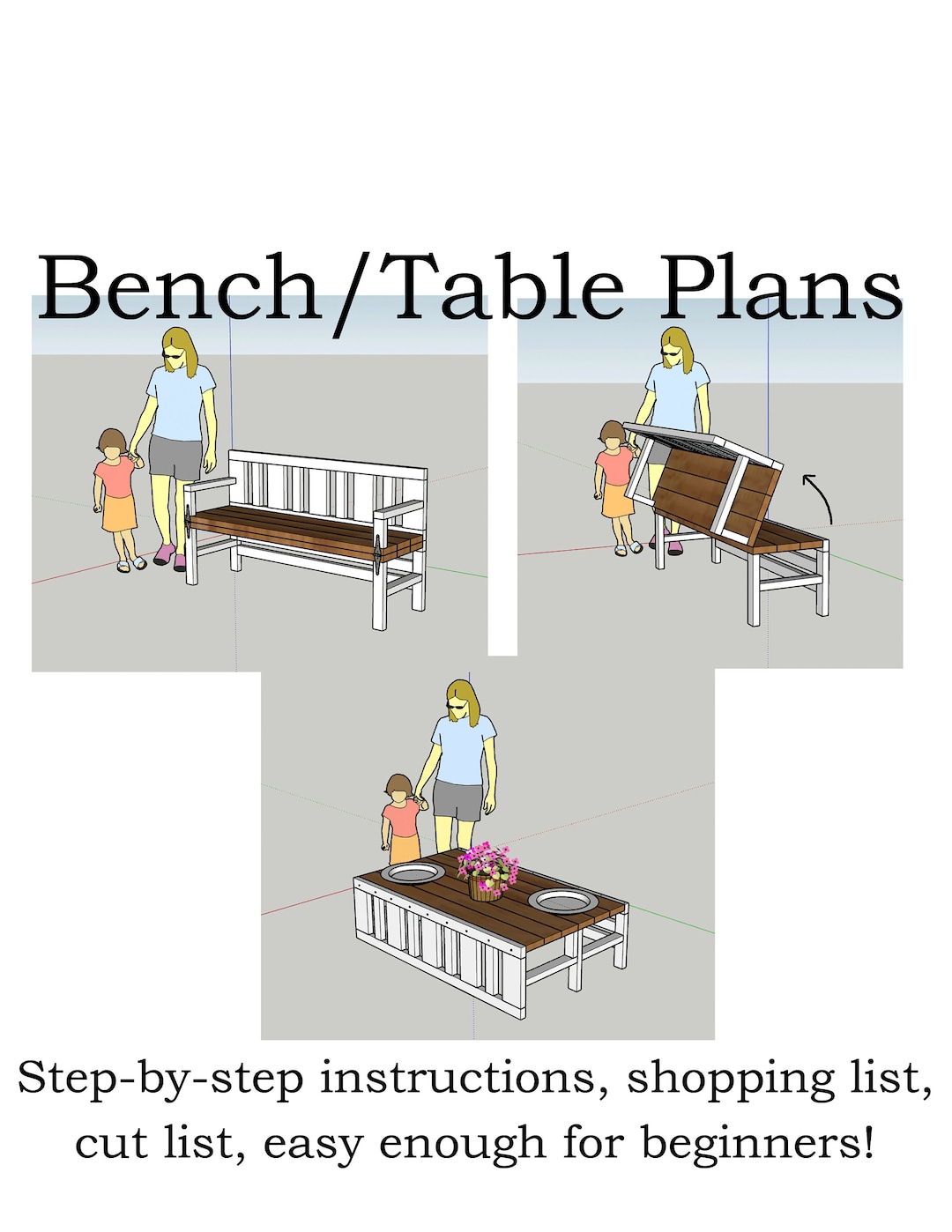 Bench/table Plans - Etsy