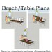 Bench/table Plans - Etsy